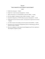 CAT 1 Docx TE 6 23S TELECOMMUNICATION PROJECT MANAGEMENT CAT I 1