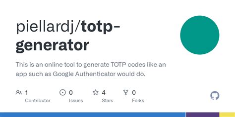 Github Piellardjtotp Generator This Is An Online Tool To Generate