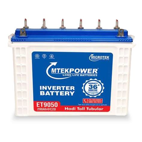 MTEK TALL Tubular ET9050 200AH Inverter Battery Om Electronics And Batteries Chennai