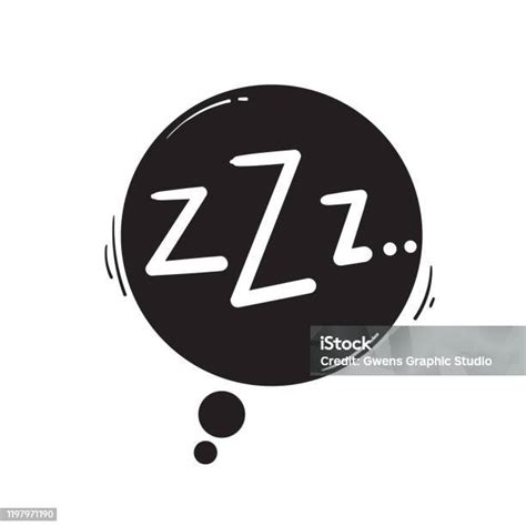 Zzz 수면 기호 콘 일러스트 와 손으로 그린 낙서 스타일 잠자기에 대한 스톡 벡터 아트 및 기타 이미지 잠자기 기포