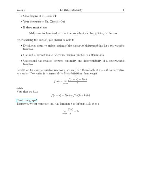 14 8 Pdf Function Mathematics Derivative
