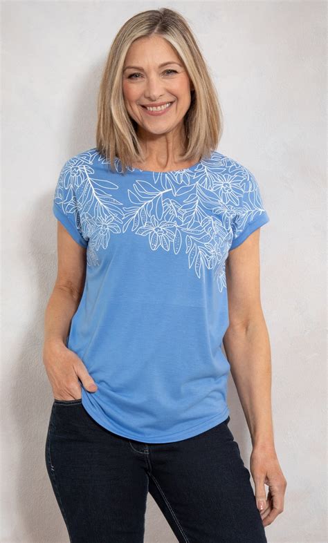 Anna Rose Embellished Jersey Top In Blue Klass