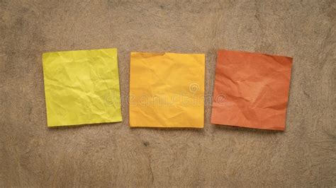 Colorful Blank Reminder Notes On Textured Paper Stock Photo Image Of