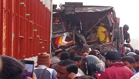 Three Killed Several Injured In Bus Truck Collision On Cuttack