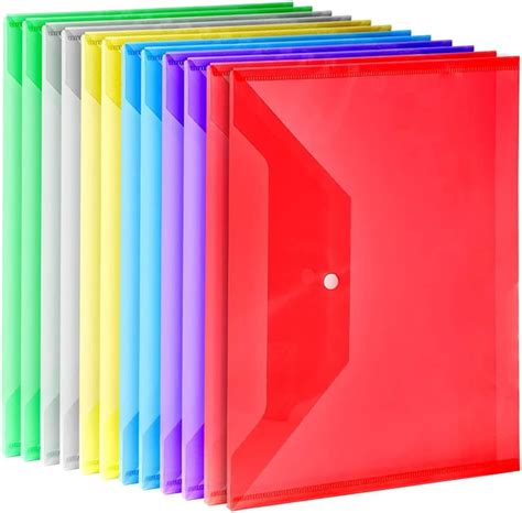12 Pezzi Cartellina Portadocumenti A4 Colore Cartelline Trasparenti