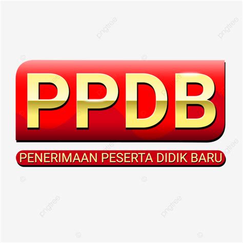 Ppdb Logo Red Gold Color Combination Ppdb Ppdb Logo Back To School