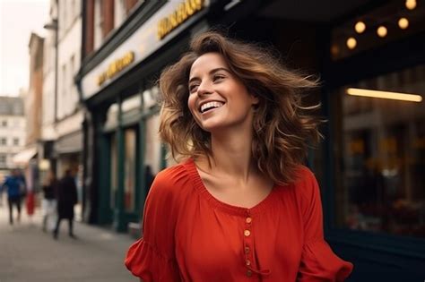 Premium Ai Image Portrait Of A Pleased Woman In Her 30s