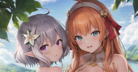 プリンセスコネクトredive 水着コッコロとペコリーヌ 1 なの〜のイラスト Pixiv