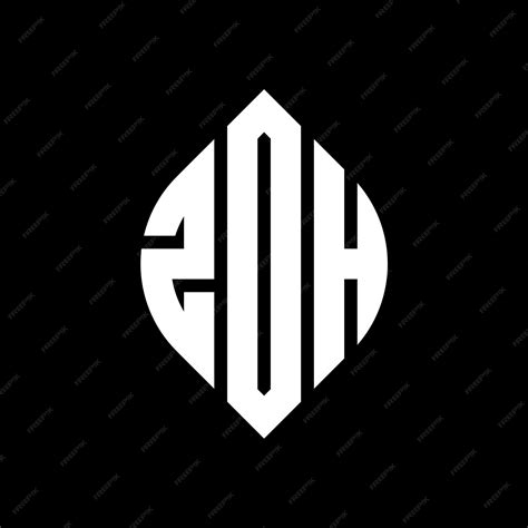 Premium Vector Zoh Circle Letter Logo Design With Circle And Ellipse