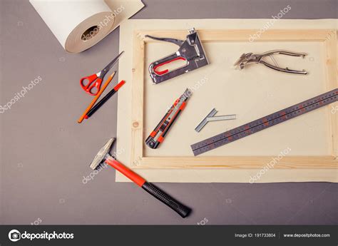 Canvas Artist On Roll Stretcher For Canvas Staple Gun And Other Tools
