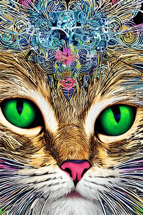Feline Centered Symmetrical Key Visual · Creative Fabrica