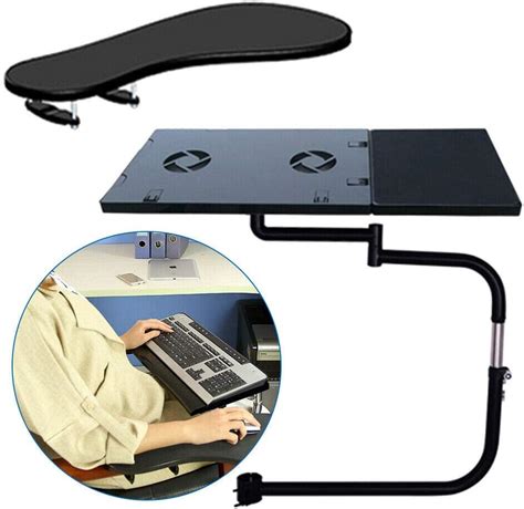 Buy DYRABREST Laptop Mount Chair Keyboard Tray Adjustable Keyboard Mount For Chair Installed To