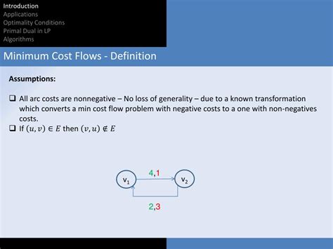 Ppt Minimum Cost Flows Introduction And Basic Algorithms Powerpoint Presentation Id2537894