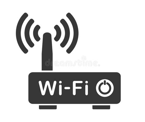 Wifi Router Icon Symbol Shape Wlan Modem Sign Logo Silhouette Adsl Dsl Network Internet