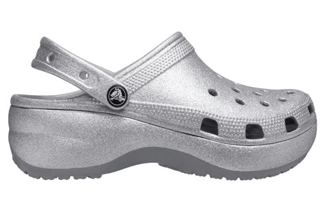 Crocs Classic Platform Glitter Clog Wmns Silver Jul 2021 207241 040