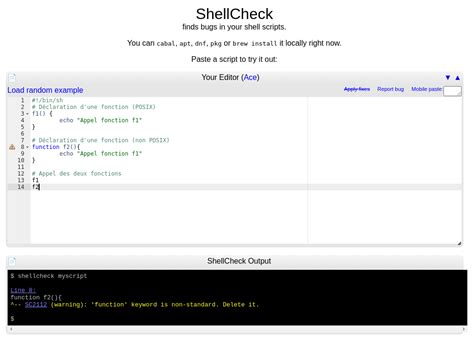 Vérifier La Compatibilité Posix Dun Script Sous Linux