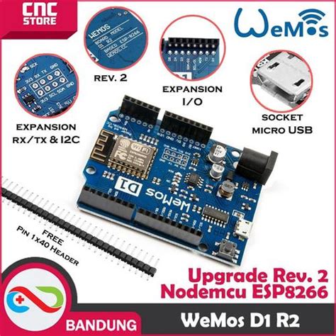 Jual Wemos D1 R2 Wifi Esp8266 Uno Based Board Devlopment Nodemcu 4mb Flash Upgrade Version