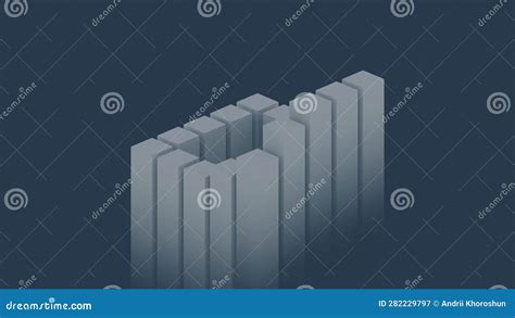 Trendy Background With Loop Animation Of Rectangular Shapes 3d
