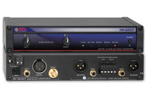 Rdl Hr Dac1 Half Rack Multi Format D A Audio Converter