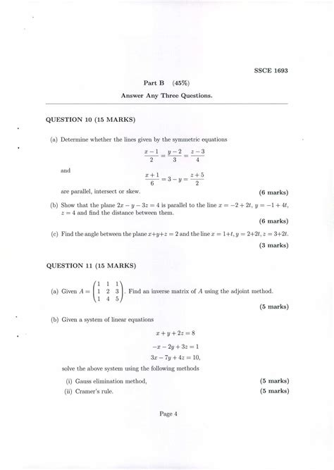 Engineering Math Set 5b Questions Ssce1693 Engineering Mathematics