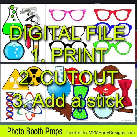 Science Photo Booth Props Etsy