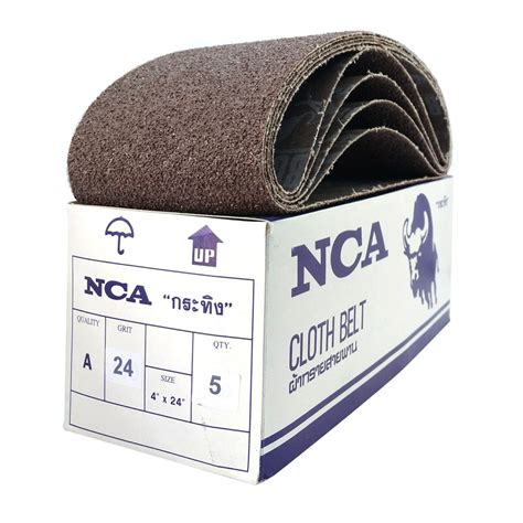 กระดาษทรายสายพาน ตรากระทิง ผ้าทรายสายพาน ขนาด 4นิ้ว ยกกล่อง บรรจุ X10เส้น กล่อง สำหรับงานขัด