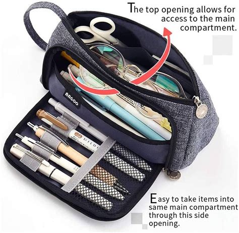 Easthill Big Capacity Pencil Case Large Storage Pouch Adoption 1680d
