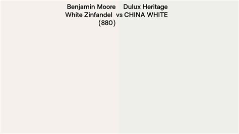Benjamin Moore White Zinfandel 880 Vs Dulux Heritage China White Side
