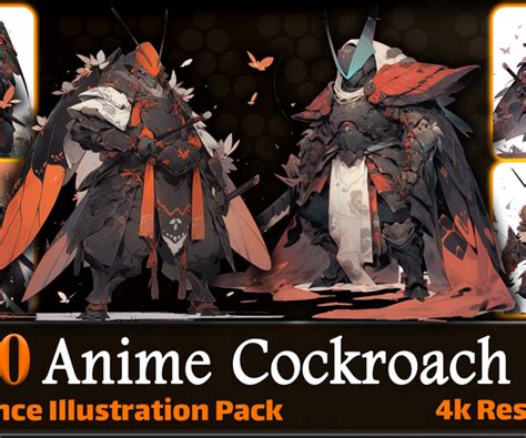 Artstation 300 Anime Cockroach Full Body Reference Pack 4k V14