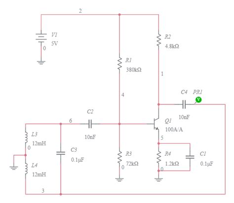 Oscillator Multisim Live