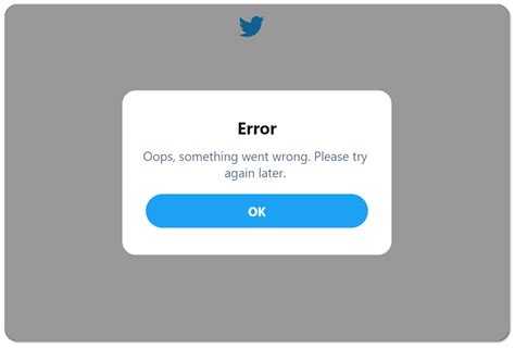 error oops something went wrong please try again later twitter
