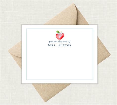 Personalized Teacher Notes Personalized Teacher Ts Teacher Stationery Teacher Christmas