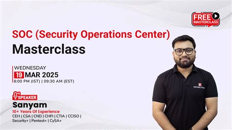 Soc Analyst Online Training Course Edition 2025 Infosectrain