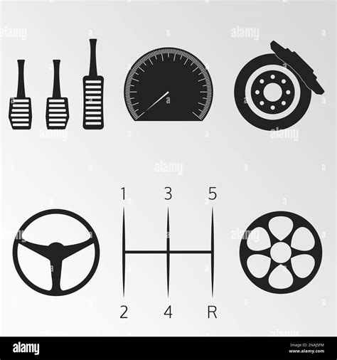 Set Of Objects On The Theme Of Car Details Stock Vector Image And Art