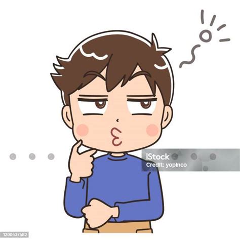 파란 옷을 입은 초등학생 그는 감정적입니다 벡터에 대한 스톡 벡터 아트 및 기타 이미지 벡터 소년 십대 Istock