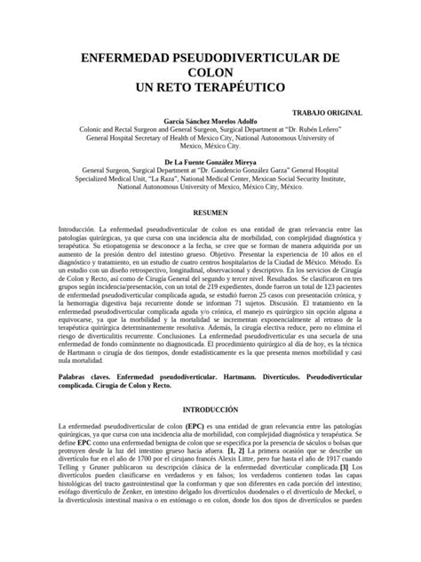 Enfermedad Diverticular 1 Pdf Estreñimiento Especialidades Medicas