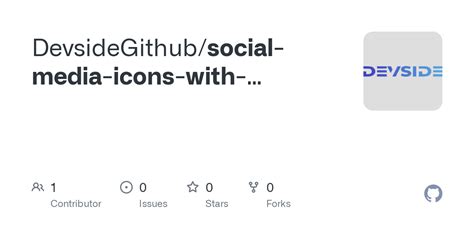 GitHub DevsideGithub Social Media Icons With Popupss