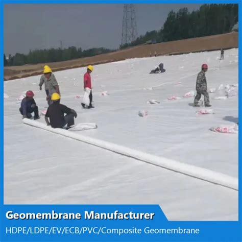 750g 15mm 750g Composite Geomembrane With Two Layers Geotextile One