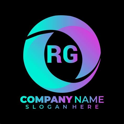 Premium Vector Rg Letter Logo Design With A Circle Shape Rg Circle