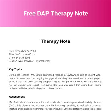 Free Therapy Note Templates Editable And Printable