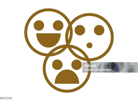 정신 건강 및 고객 참여를 위한 이모티콘 Brand Name Online Messaging Platform에 대한 스톡 벡터