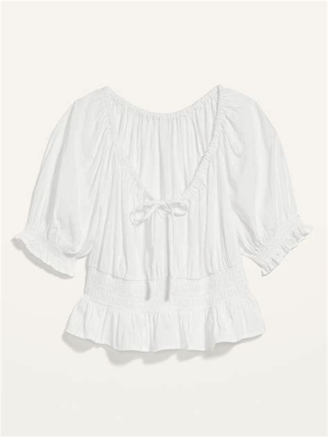 Puff Sleeve Smocked Poet Blouse Old Navy Poet Blouse Blouses For