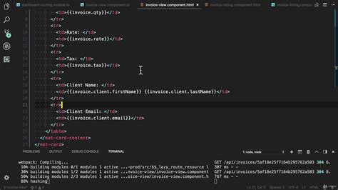 Creating Invoice List In Angular7 Part 6 Display Invoice Details To