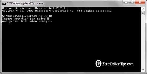 How To Format Pen Drive Using Command Prompt In Windows