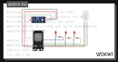 Iot Based Weather Adaptive Street Lighting System Wokwi Esp32 Stm32 Arduino Simulator