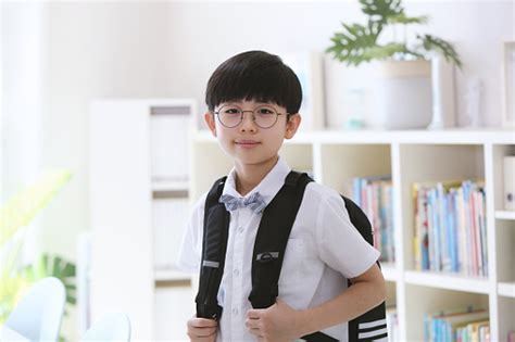 새 학기 를 위해 학교 가방을 들고 있는 소년 중학생에 대한 스톡 사진 및 기타 이미지 중학생 남성 교실 Istock