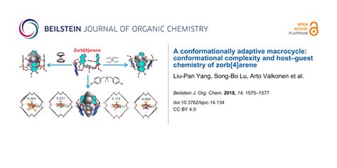 Bjoc A Conformationally Adaptive Macrocycle Conformational Complexity And Hostguest