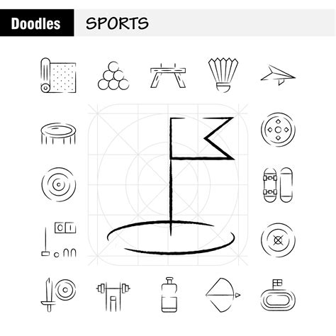 Sports Hand Drawn Icon Pack For Designers And Developers Icons Of Mat