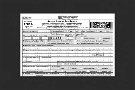 Bir Form 1701a Released