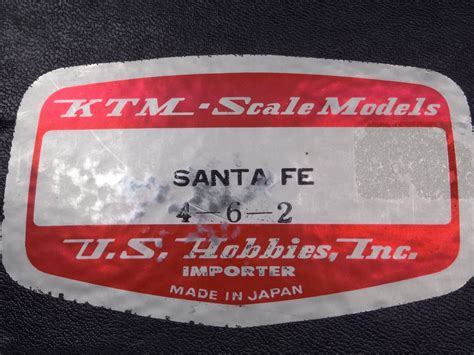 O Scale 2 Rail Brass Model Train Us Hobbies Ktm Atsf Santa Fe 4 6 2